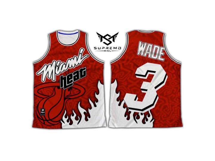 MIAMI RED WADE FULL SUBLIMATION JERSEY | Lazada PH