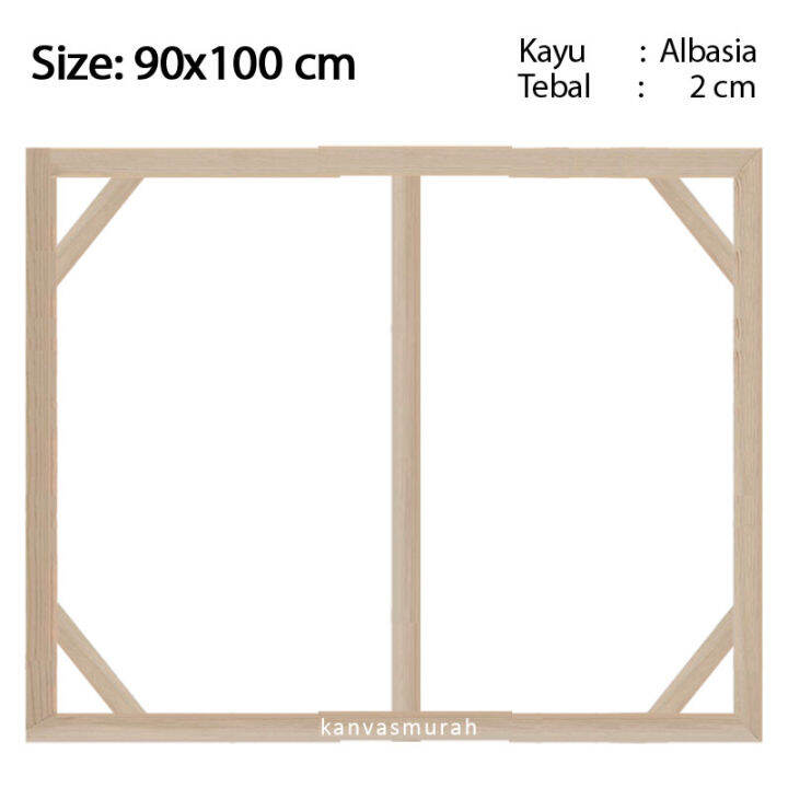 Spanram 90x100 cm Span Ram Kayu Frame Ukuran 90x100 cm | Lazada Indonesia