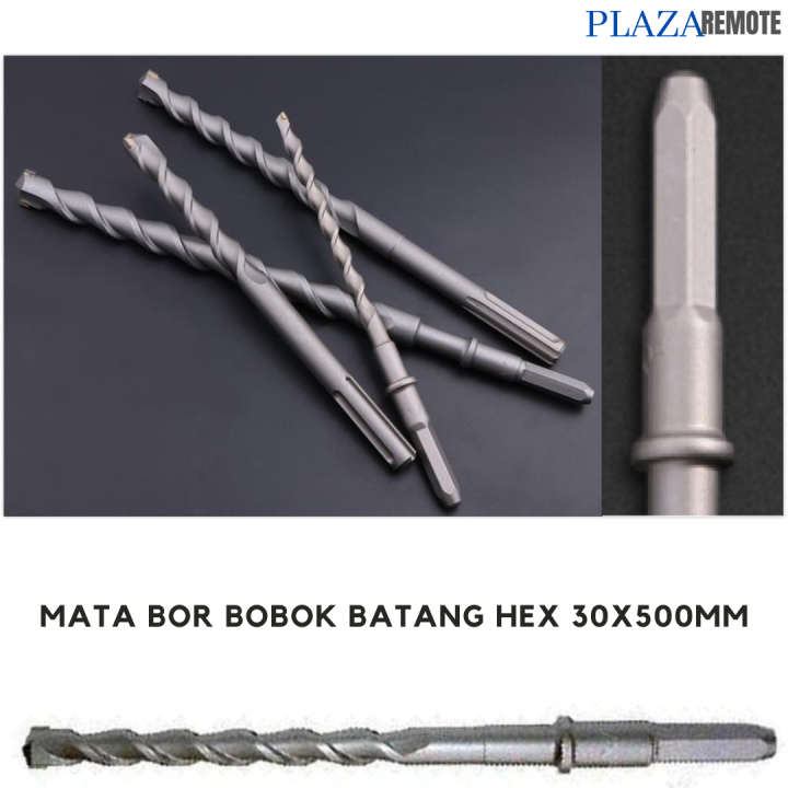 MATA BOR BOBOK BETON TEMBOK PANJANG 500 MM BATANG HEXAGONAL 14 - 30 MM ...