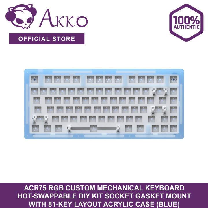 Akko ACR75 RGB Custom Mechanical Keyboard Hot-Swappable DIY Kit Socket ...
