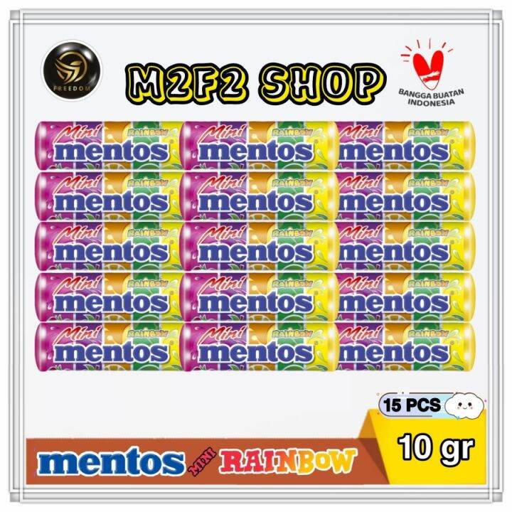 Permen Mentos Mini Rainbow - 10 gr (Kemasan 15 Pcs) | Lazada Indonesia
