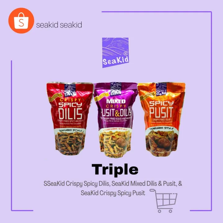 SeaKid Triple (Crispy Spicy Dilis Mixed Spicy Pusit) | Lazada PH