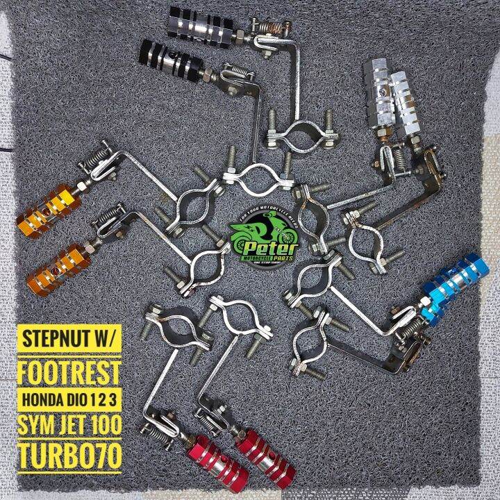 STEPNUT WITH FOOTREST HONDA DIO 1 2 3 / TURBO 70 / SYM JET100 | Lazada PH