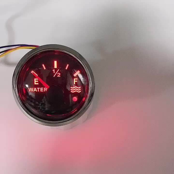 HD 52mm Water Level Gauge with Alarm Light Water Level Sensor 240-33ohm ...