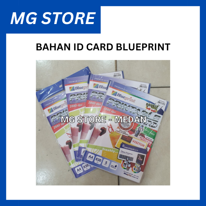BAHAN ID CARD PRINTABLE BLUEPRINT | Lazada Indonesia