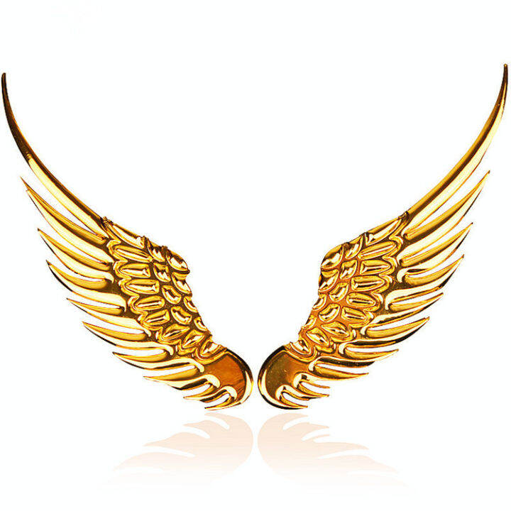 RD Car Auto Sticker 3D Stereo Metal Angel Wing Car Decoration with ...