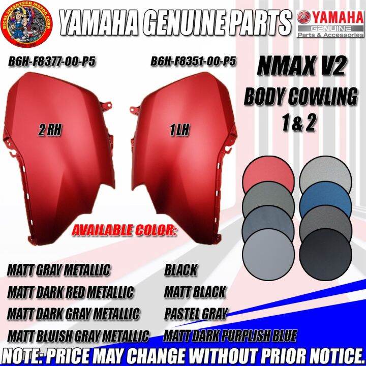 NMAX V2 2020 BODY COWLING (YGP) (GENUINE: 1 LEFT- B6H-F8377-00 / 2 ...