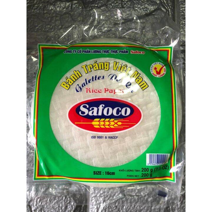 Rice Paper Safoco 16cm 200g Bánh Tráng Rice Wrapper Springrolls | Lazada PH