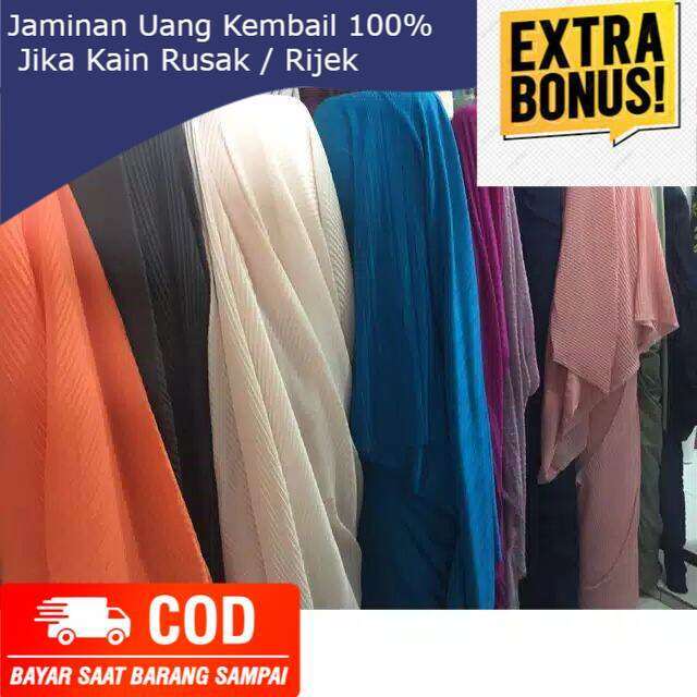 kain plisket kiloan termurah 1 kg free bonus / iyam / kain plisket ...
