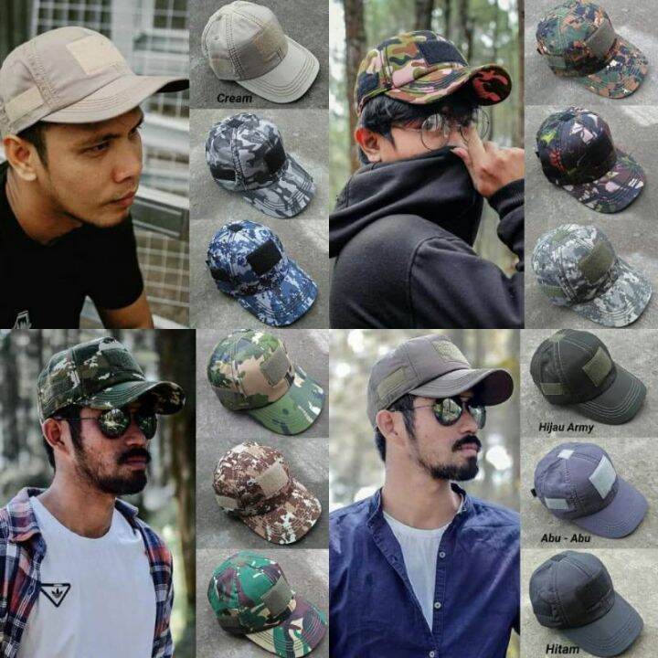 TOPI TAKTIKAL TOPI TACTICAL VELCRO TOPI KOMANDO TOPI TNI TOPI LORENG ...