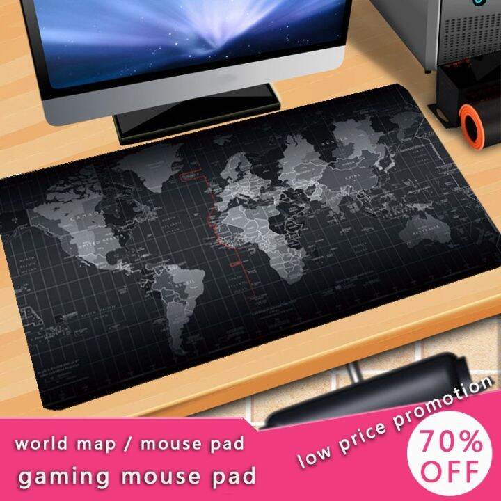 Mouse World Map Pad Gaming Large Mousepad Gamer Big Computer | Lazada.co.th