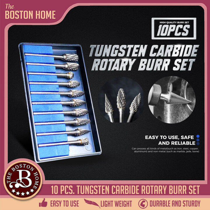 Boston Home 10pcs/set 3x6mm Shank Tungsten Carbide Milling Cutter ...