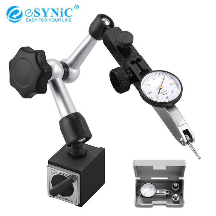 eSYNIC Dial Test Indicator Flexible Strong Magnetic Gauge Stand Base ...