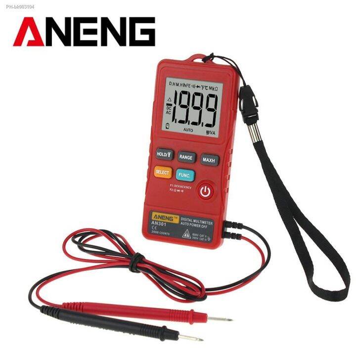 AN301 Mini Digital Multimeter Professional 1999Counts AC/DC Voltmeter Resistance Ammeter Meter ...