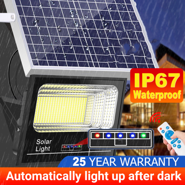 Solar Flood Light Solar Light Outdoor Waterproof Indoor LED Light with Remote | Lazada PH