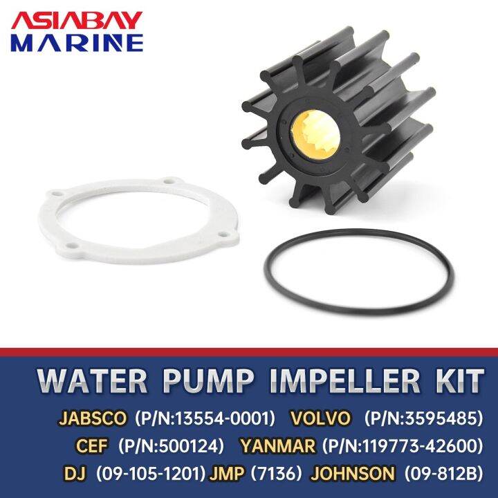 Inboard Water Pump Impeller For JABSCO 13554-0001 JOHNSON 09-812B CEF ...