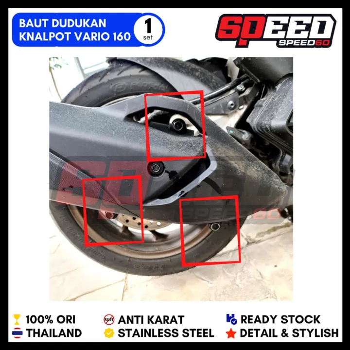 Baut Dudukan Knalpot Honda Vario 160 PCX 160 Baut Probolt Thailand ...