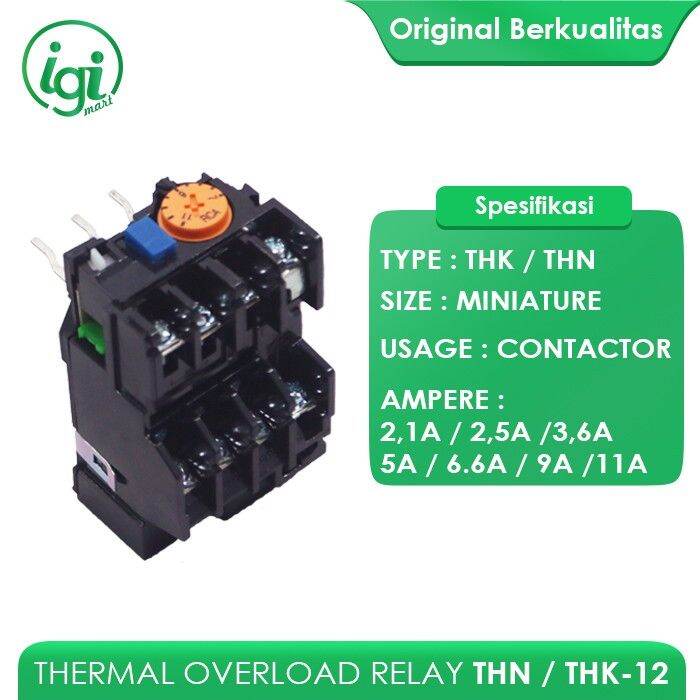 THERMAL OVERLOAD RELAY THK 12 / OVERLOAD TH-K 12KP TH-K12 INSCOM | Lazada Indonesia