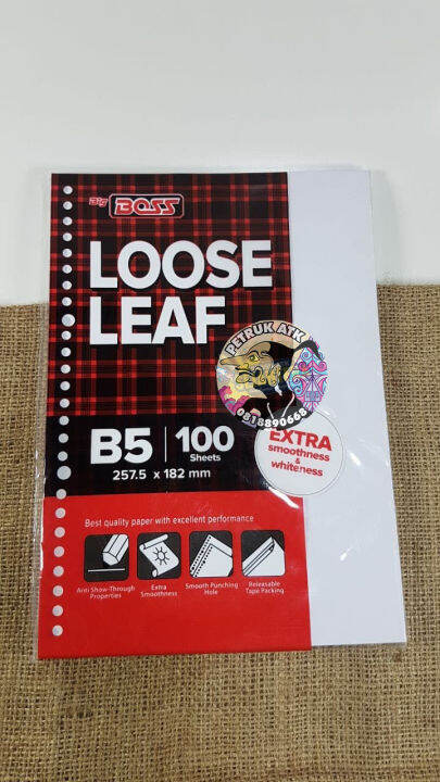 [PAK] LOOSE LEAF POLOS B5 ISI 100 LEMBAR BIG BOSS ISI BINDER B5 KERTAS BINDER* | Lazada Indonesia