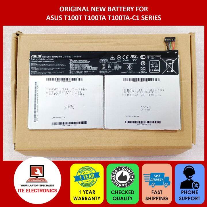 ORIGINAL NEW C12N1320 ASUS T100T T100TA T100TA-C1 SERIES BATTERY 31Wh 3 ...