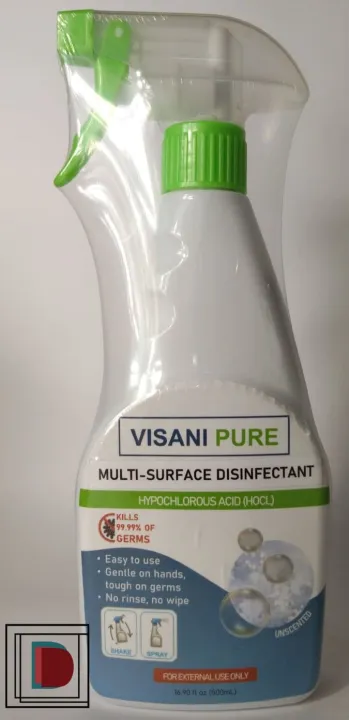VISANI PURE (HYPOCHLOROUS ACID) MULTI SURFACE DISINFECTANT [500 ML ...