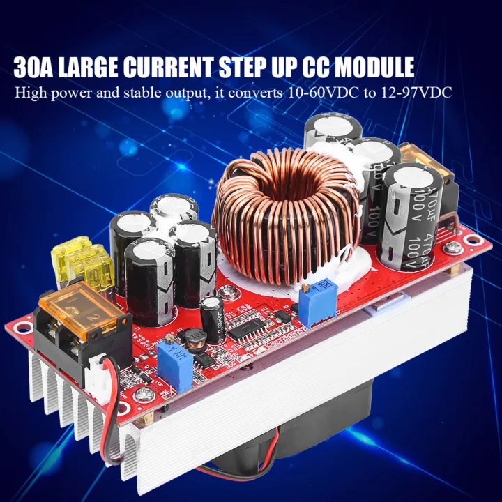 [ผู้ขายแนะนำ] Voltage Step Up Converter Boost CC CV Power Supply Module DC-DC 10-60V to 12-97V ...