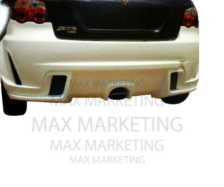 B1097 PROTON SATRIA NEO R3 REAR BUMPER FIBERGLASS SKIRT LIP BODYKIT ...