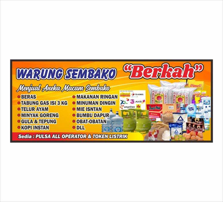 Spanduk Warung Sembako/Spanduk Toko / 200x80 | Lazada Indonesia