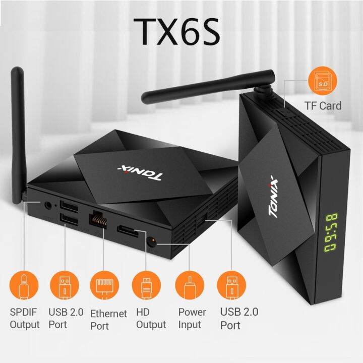 Android 10.0 TX6S TV Box WIFI 5G 4GB RAM 64GB ROM PTV 4K HAOHD EVPAD ...