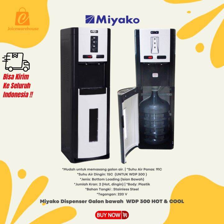 Miyako Dispenser Galon bawah WDP 300 HOT & COOL | Lazada Indonesia