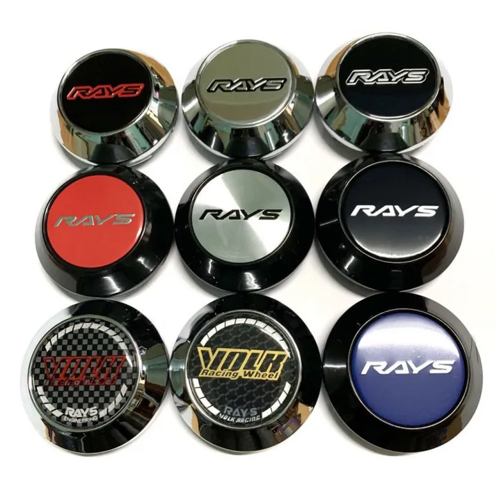 4pcs 60mm Car sport rim wheel cap VOLK RACING RAYS Volk Racing Rays ...
