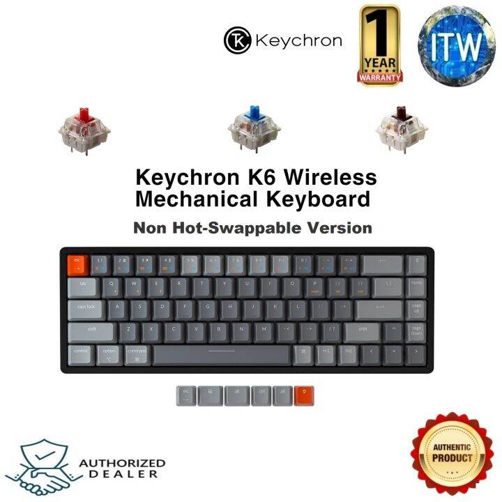 Keychron K6 Wireless Mechanical Keyboard RGB Backlight Aluminum | Lazada PH