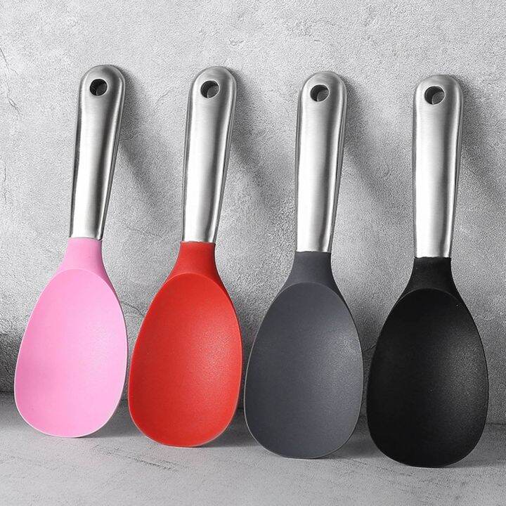 【Ready】Stable Food-grade Rice Spoon Anti-rust Multi-use Stainless Steel ...