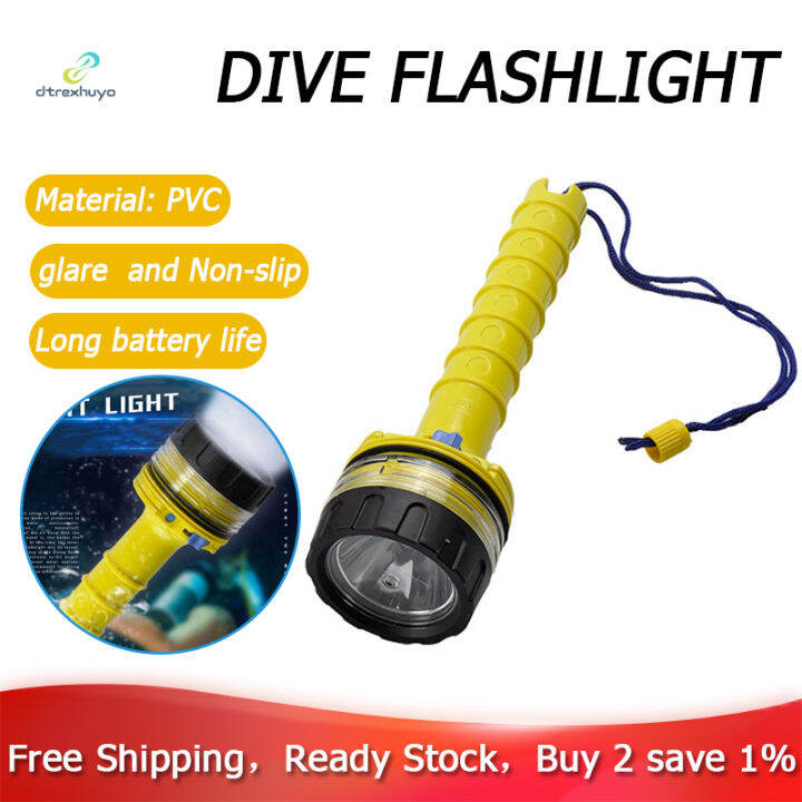 [In stock][Free shipping]Scuba Diving Flashlight Underwater Waterproof ...