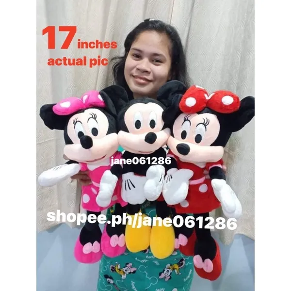 [COD] HUGGABLE MICKEY and MINNIE MOUSE STUFFTOY - 17 inches | Lazada PH