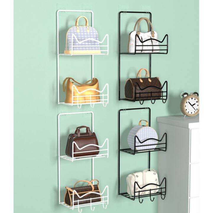 Bag storage rack door hook door rear rack hat storage artifact shelf ...