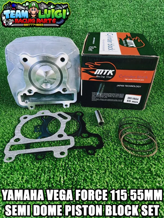 MTK YAMAHA VEGA FORCE 115 55MM SEMI DOME PISTON BLOCK SET | Lazada PH