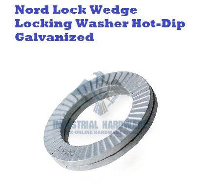 Nord Lock Wedge Locking Washer Hot-Dip Galvanized (Size NL6 - NL24) | Lazada