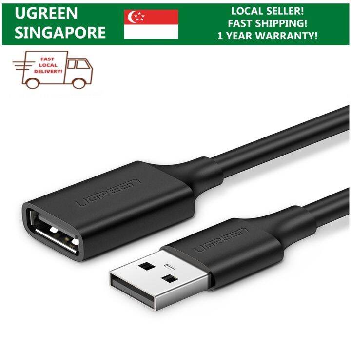 【Ready Stock】 D26 Ugreen USB 2.0 Extension Cable for PC Smart TV PS4 ...