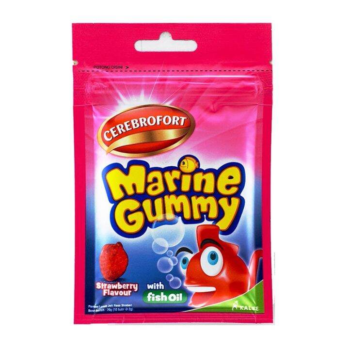Cerebrofort Marine Gummy Strawberry Sachet 10 Gummy | Lazada Indonesia