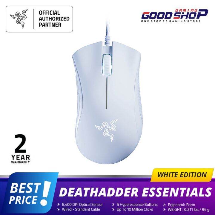 Razer Deathadder Essential White Edition - Gaming Mouse | Lazada Indonesia