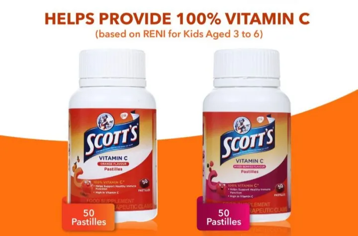 Scott's Pastilles Kid Vitamin C 50 Pastilles | Lazada PH
