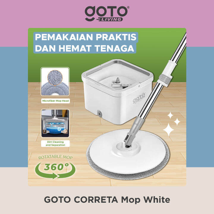Goto Correta Spin Mop Alat Pel Pengepel Pelan Pembersih Lantai Praktis ...