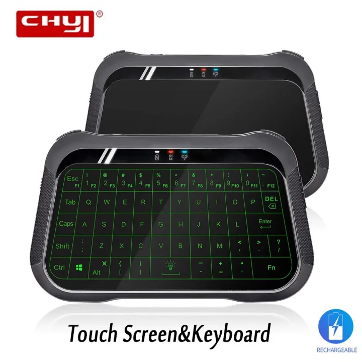 Wireless Keyboard Backlit Full Screen Touchpad Keyboard Rechargeable ...