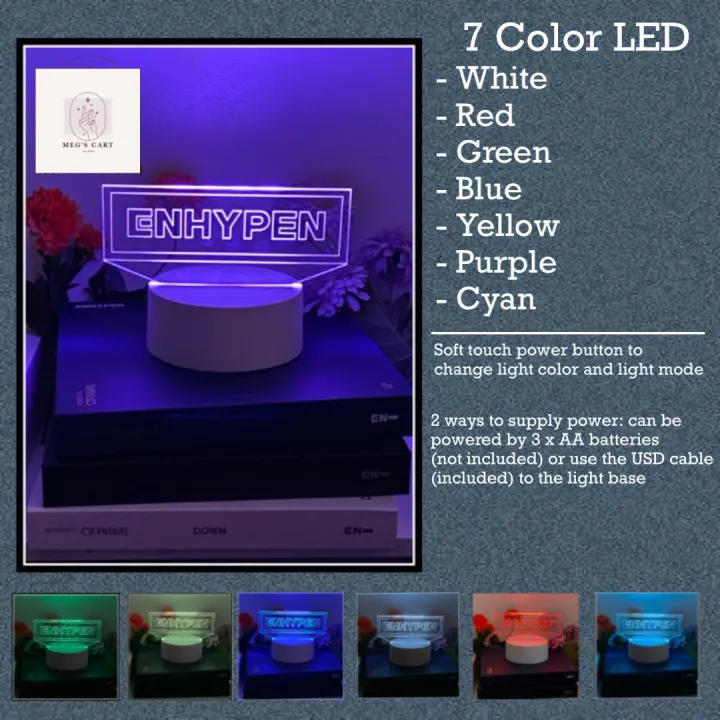 Enhypen 3D Creative LED Lamp 7 colors | Lazada PH