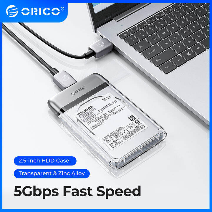 ORICO Metal HDD Case 2.5 inch Transparent Type-C Hard Drive Enclosure ...