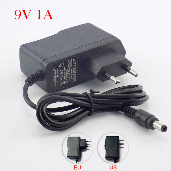 9V 1A Power Adapter AC 100V-240V to DC 1000Ma 1M Cable Power Supply ...