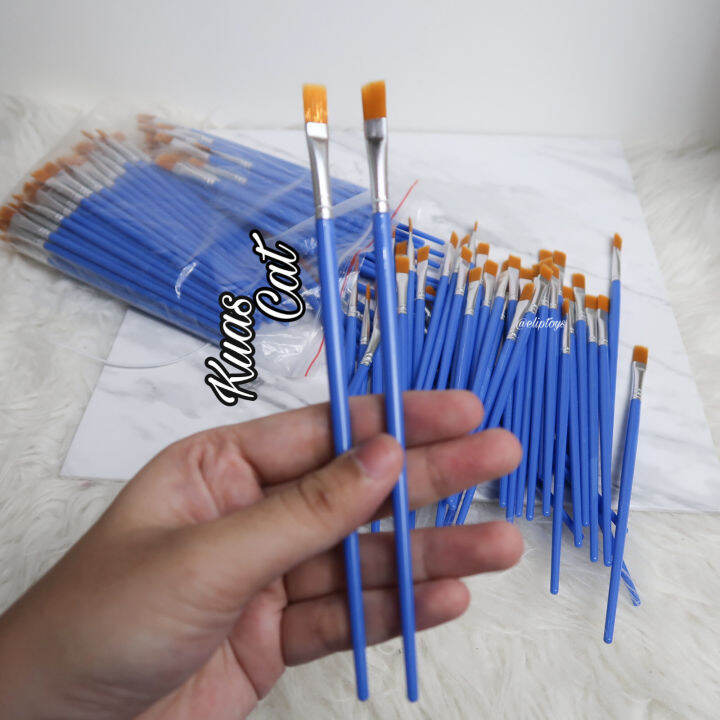 KUAS LUKIS KUAS CAT WARNA MELUKIS BULU HALUS UKURAN STANDARD PREMIUM ...