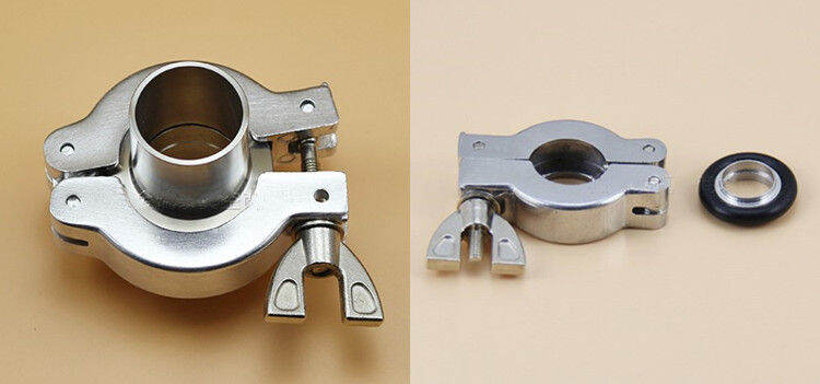 Stainless Steel Triclamp Vacuum Hinge Wing-Nut Clamp Tri-clamp fitting ...
