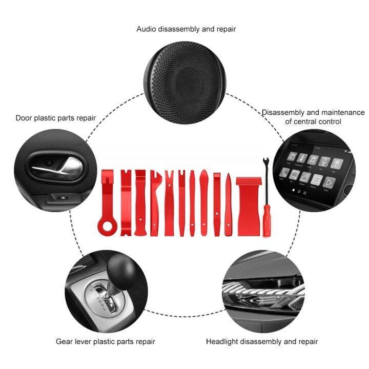 Blades 12pcs/Set Car Disassembly Tools Auto Door Clip Panel Trim ...
